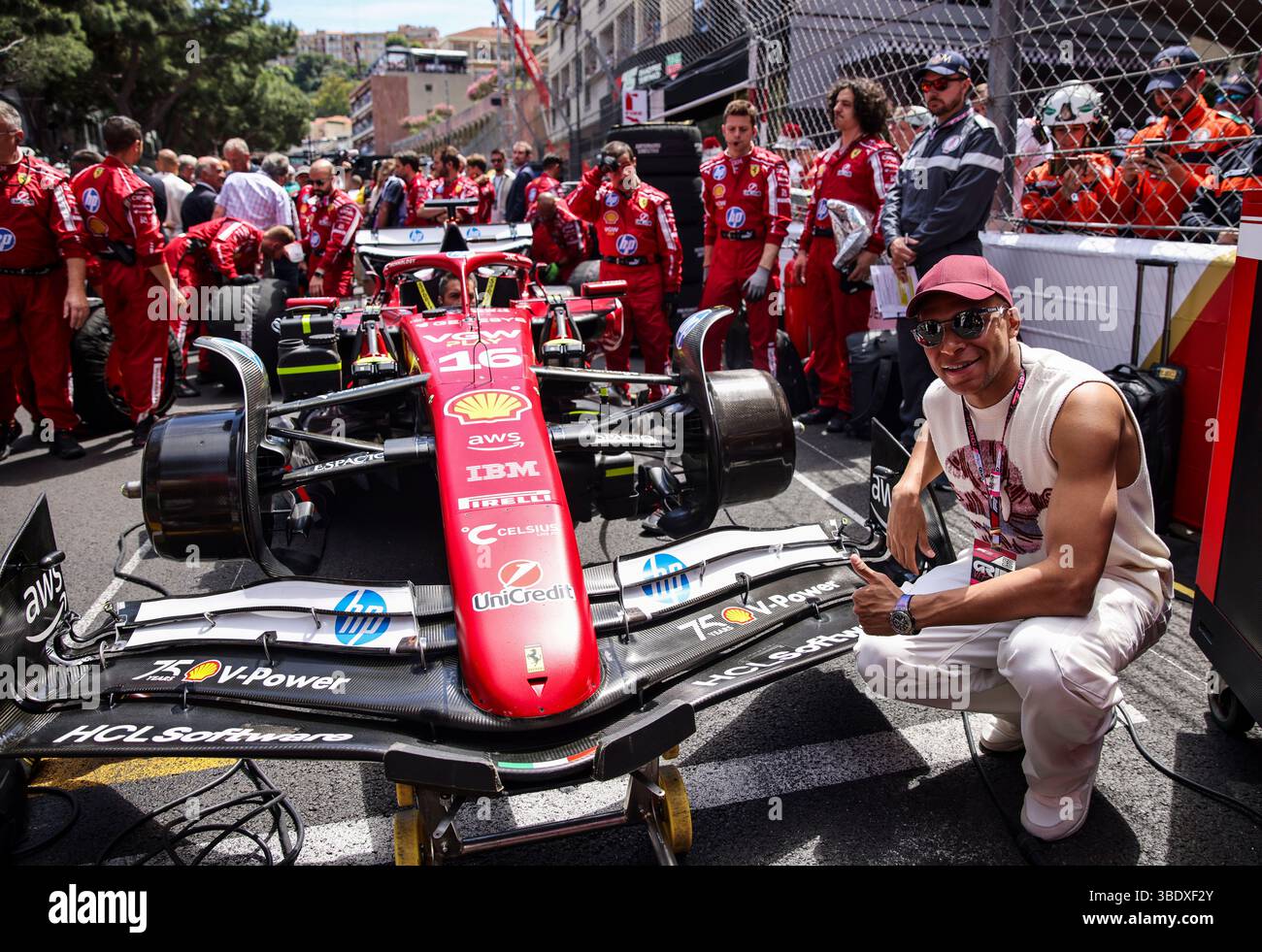 Monte Carlo, Monaco. 25th May, 2025. Kylian Mbappe at the grid close to ...