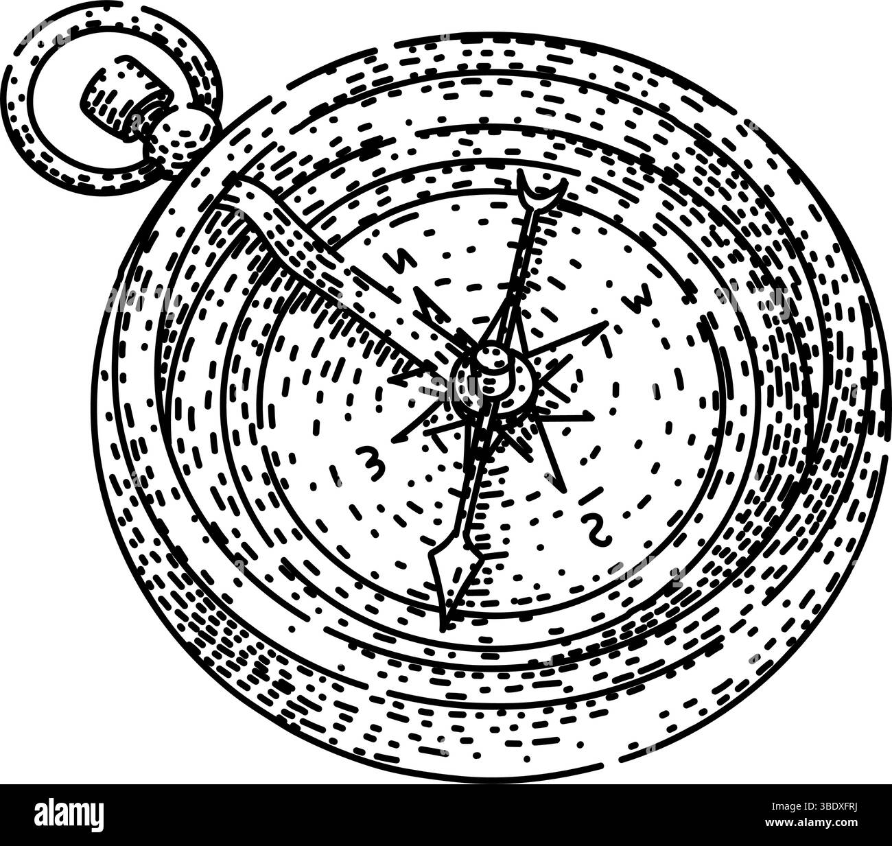 east compass sketch hand drawn vector Stock Vector Image & Art - Alamy