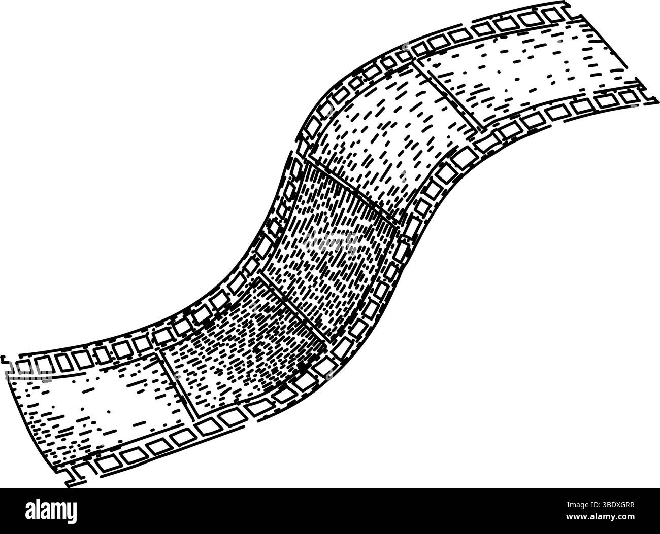 vintage film reel sketch hand drawn vector Stock Vector Image & Art - Alamy