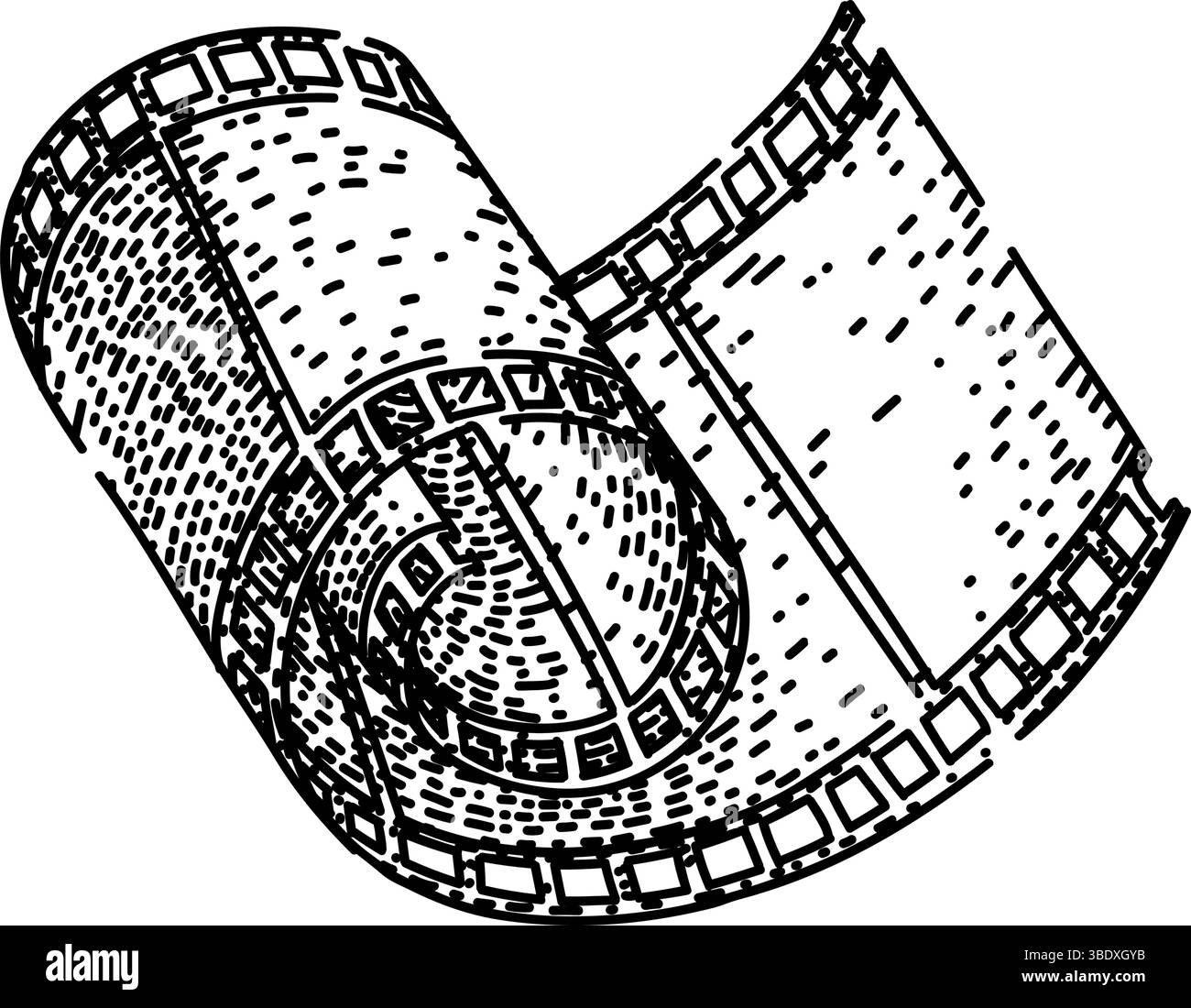 analog film reel sketch hand drawn vector Stock Vector Image & Art - Alamy