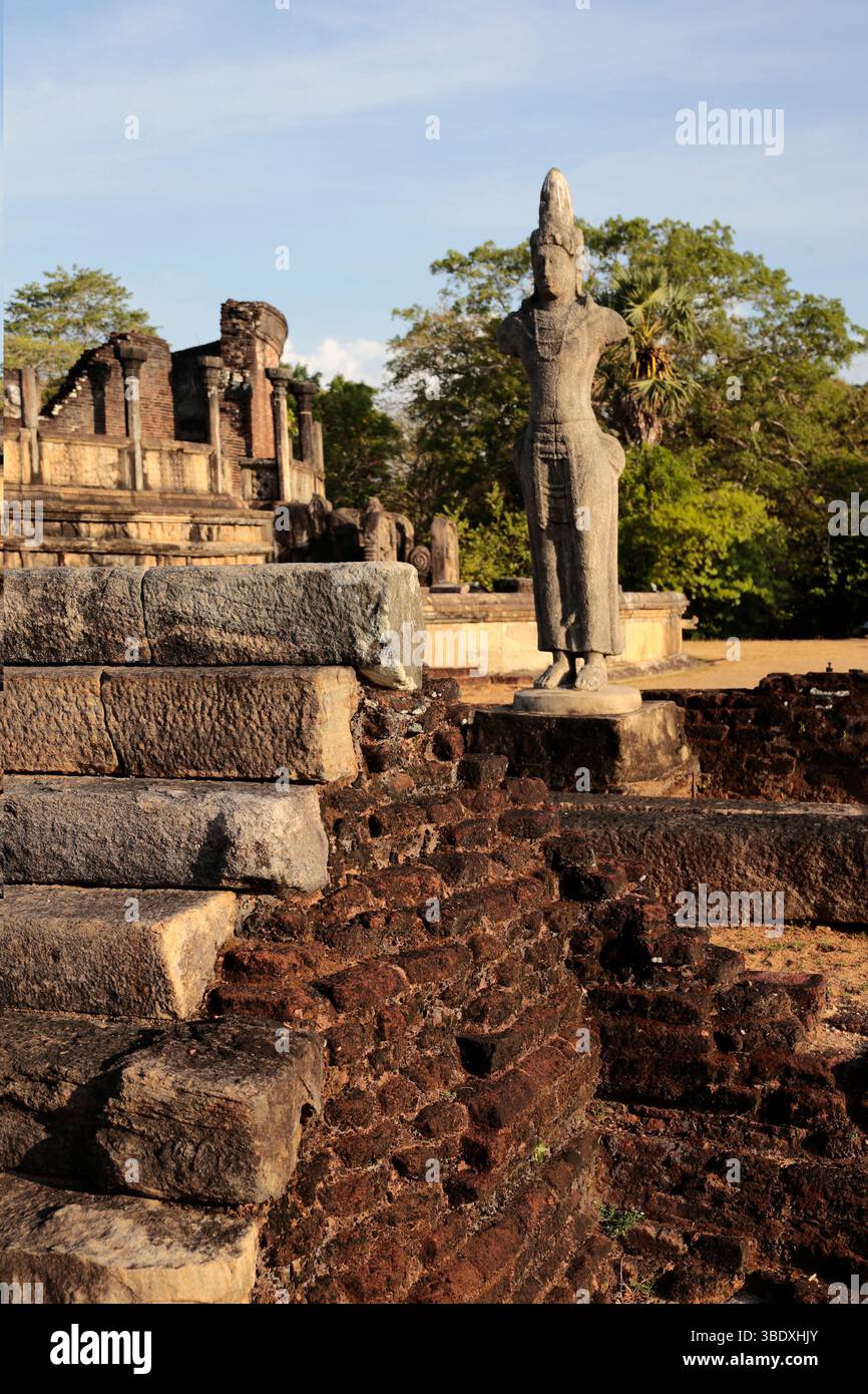 Sri Lanka. Polannaruwa. Statue of Bodhisattva at Dalada Maluwa Stock ...