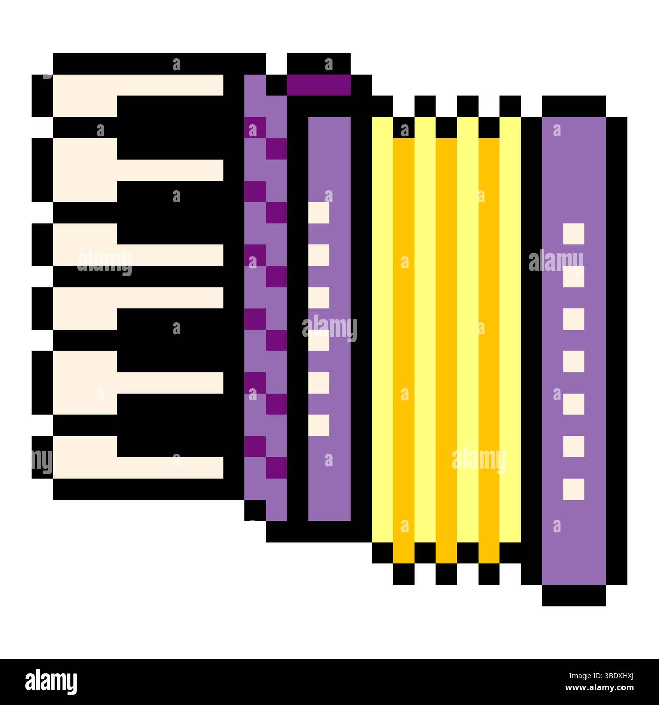 Accordion instrument in pixel art style Stock Vector Image & Art - Alamy