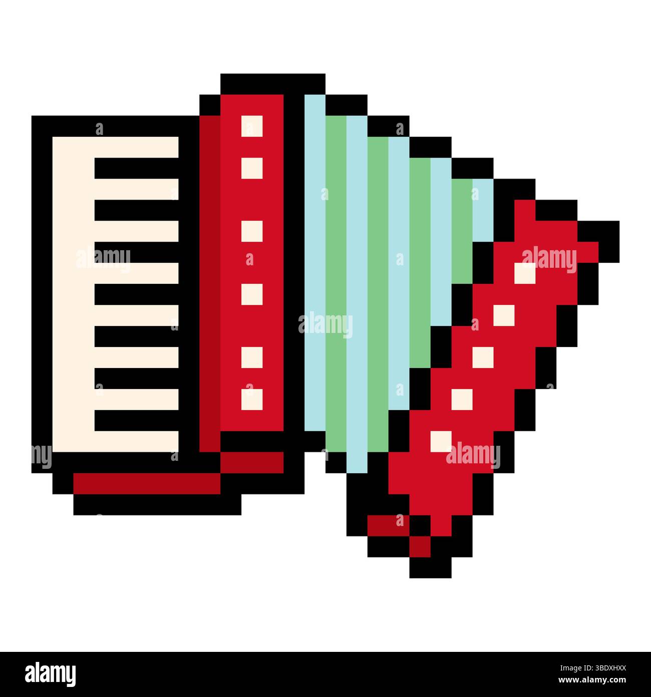Accordion instrument in pixel art style Stock Vector Image & Art - Alamy