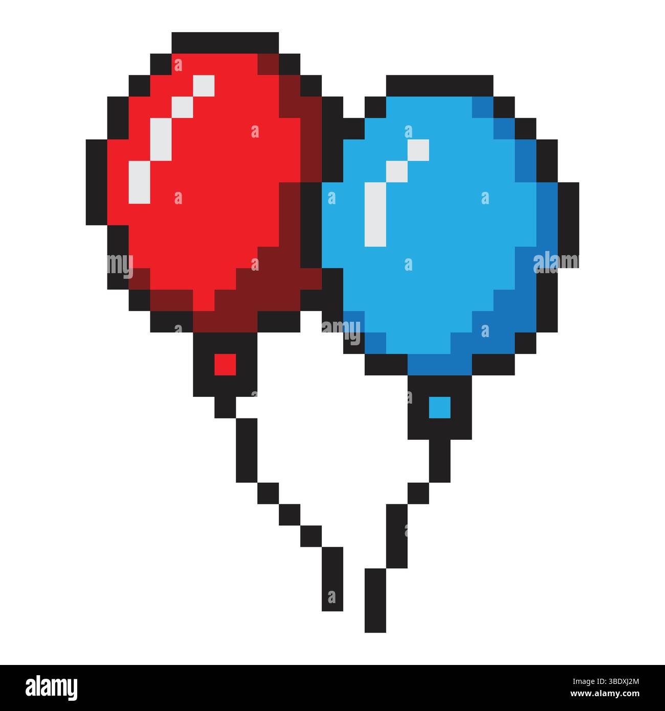 Balloon pixel art vector illustration Stock Vector Image & Art - Alamy