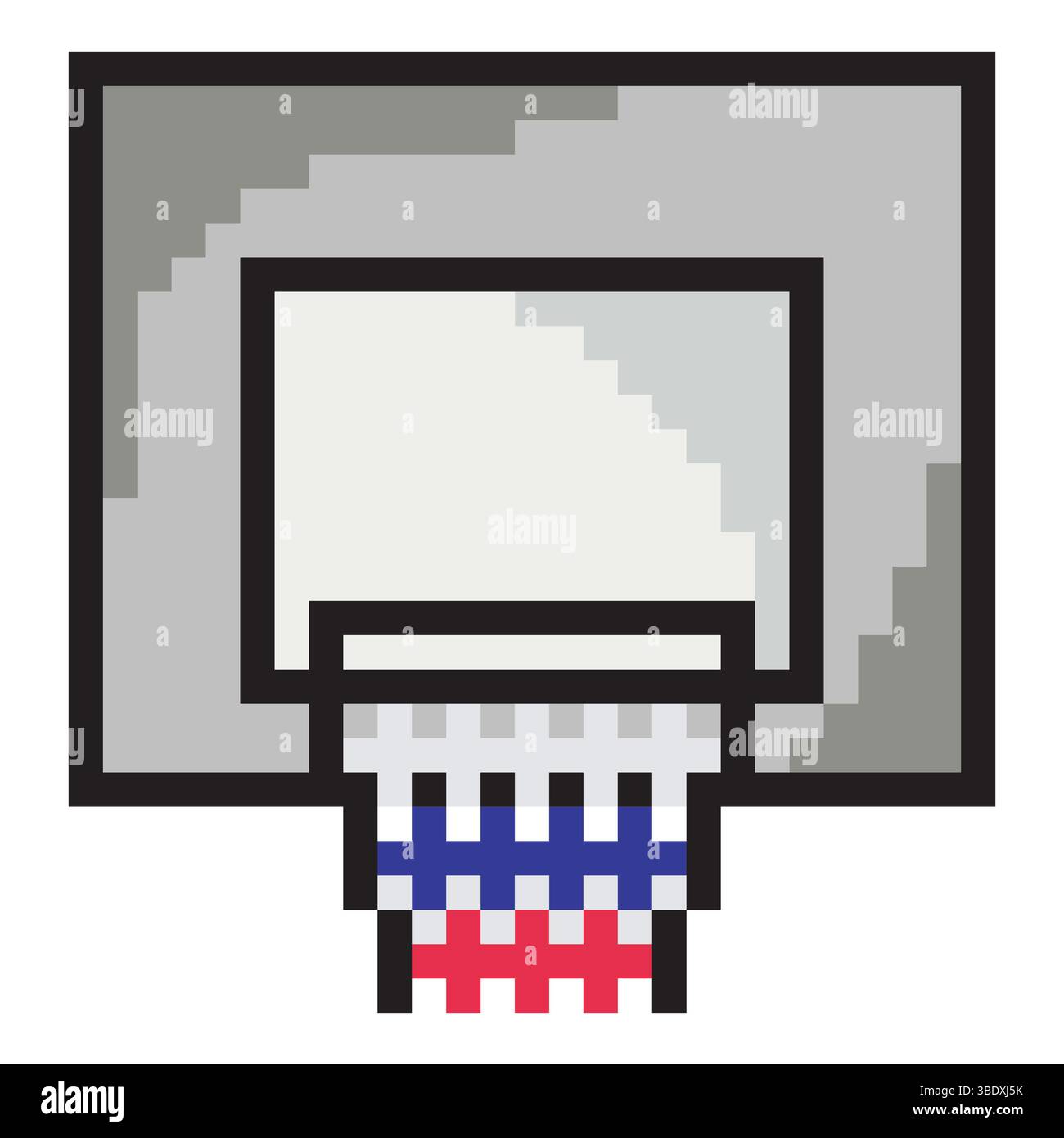Basketball hoop backboard with pixel art design Stock Vector Image ...