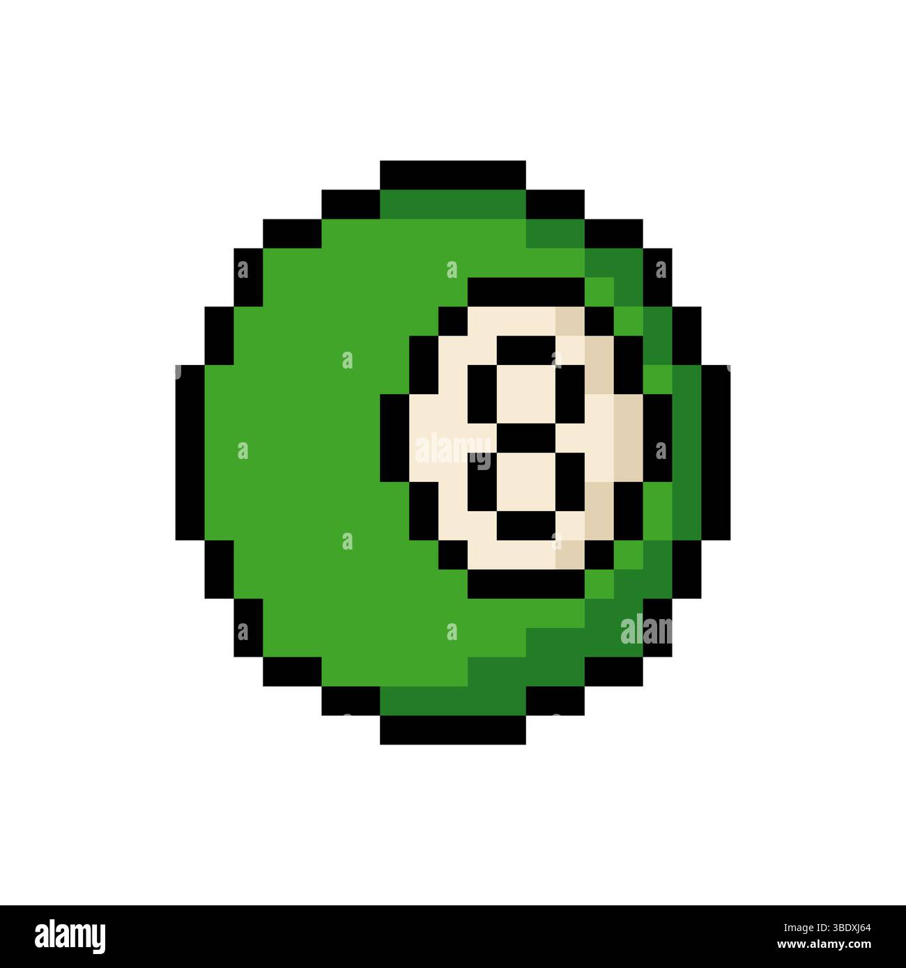 Billiard ball number eight in pixel art style Stock Vector Image & Art ...