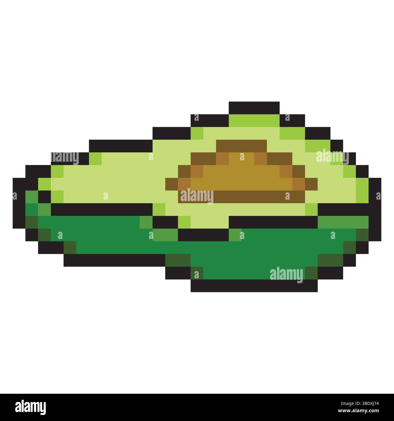 Avocado fresh cut in Stock Vector Images - Alamy