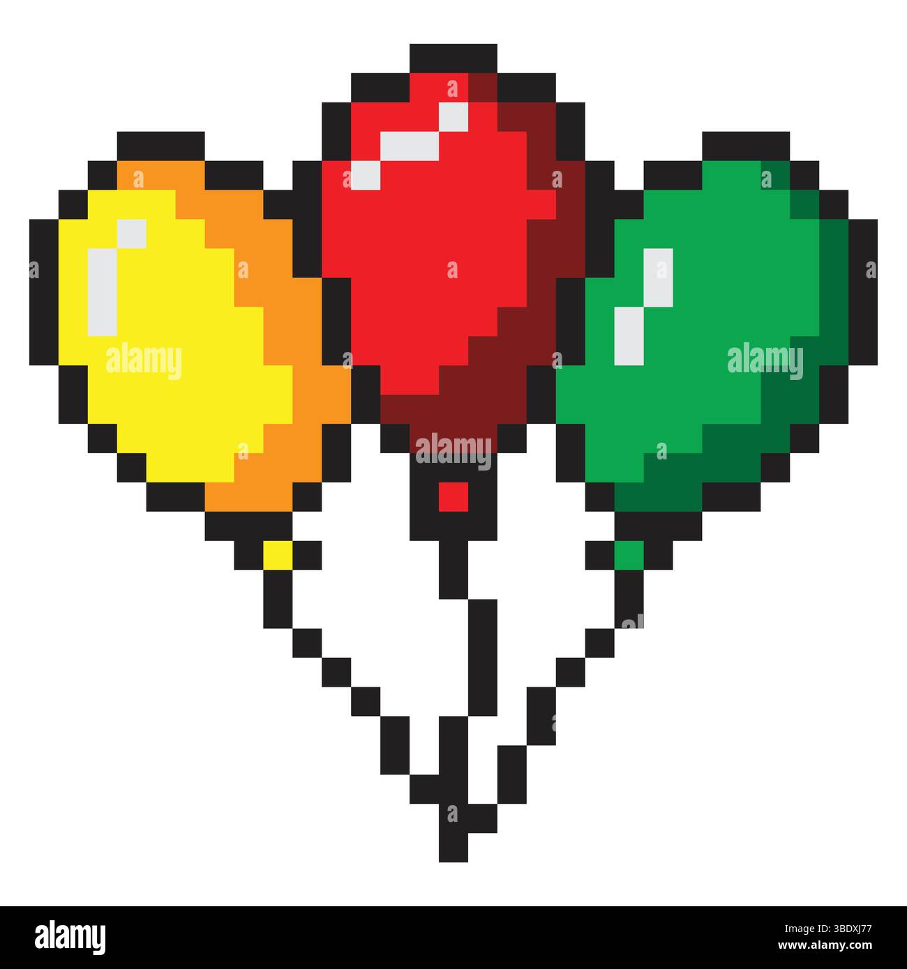 Heart pixel art game Cut Out Stock Images & Pictures - Alamy