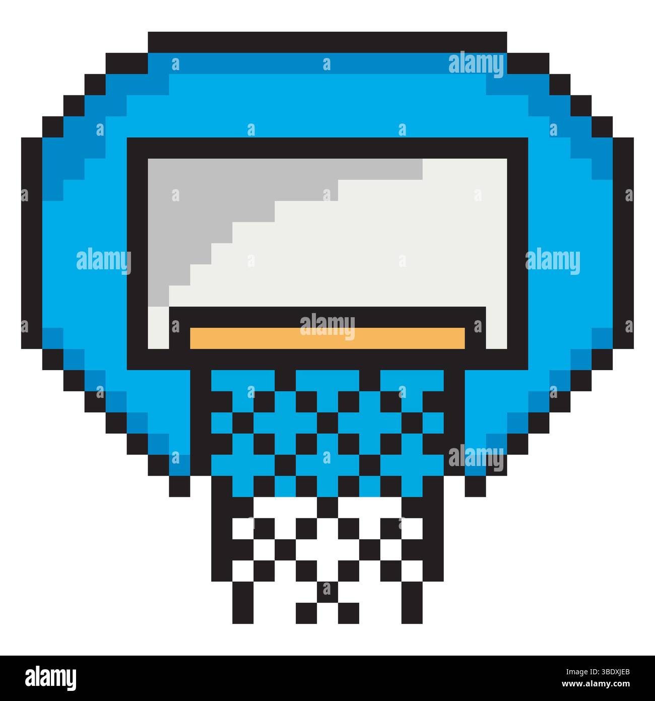 Basketball hoop backboard with pixel art design Stock Vector Image ...