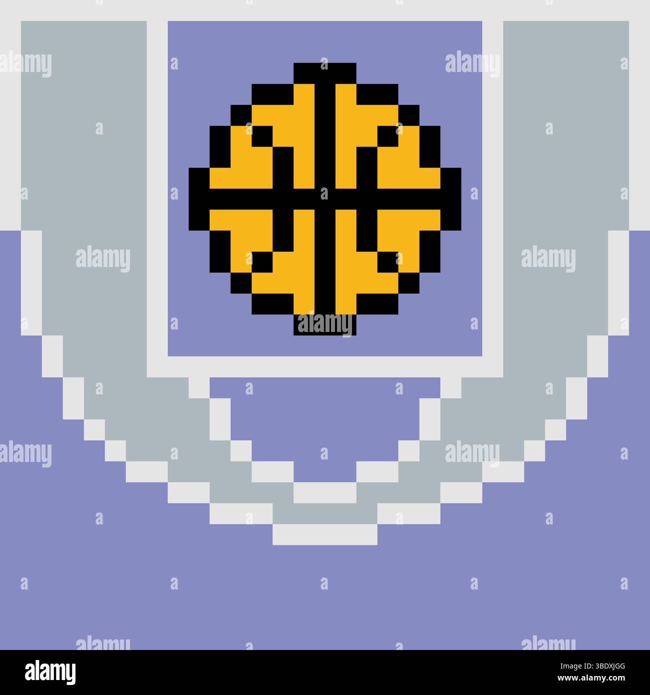 Basketball on basketball court with pixel art Stock Vector Image & Art ...