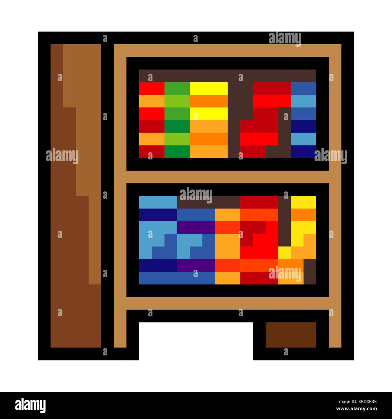 Wall bookcase home library contemporary Stock Vector Images - Alamy