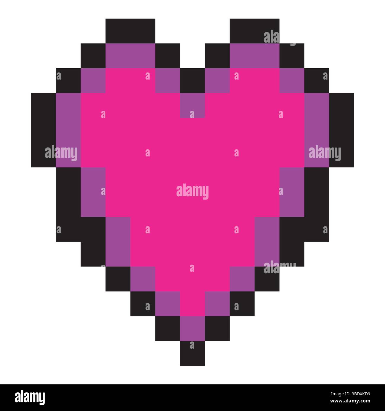 Heart pixel art game Cut Out Stock Images & Pictures - Alamy