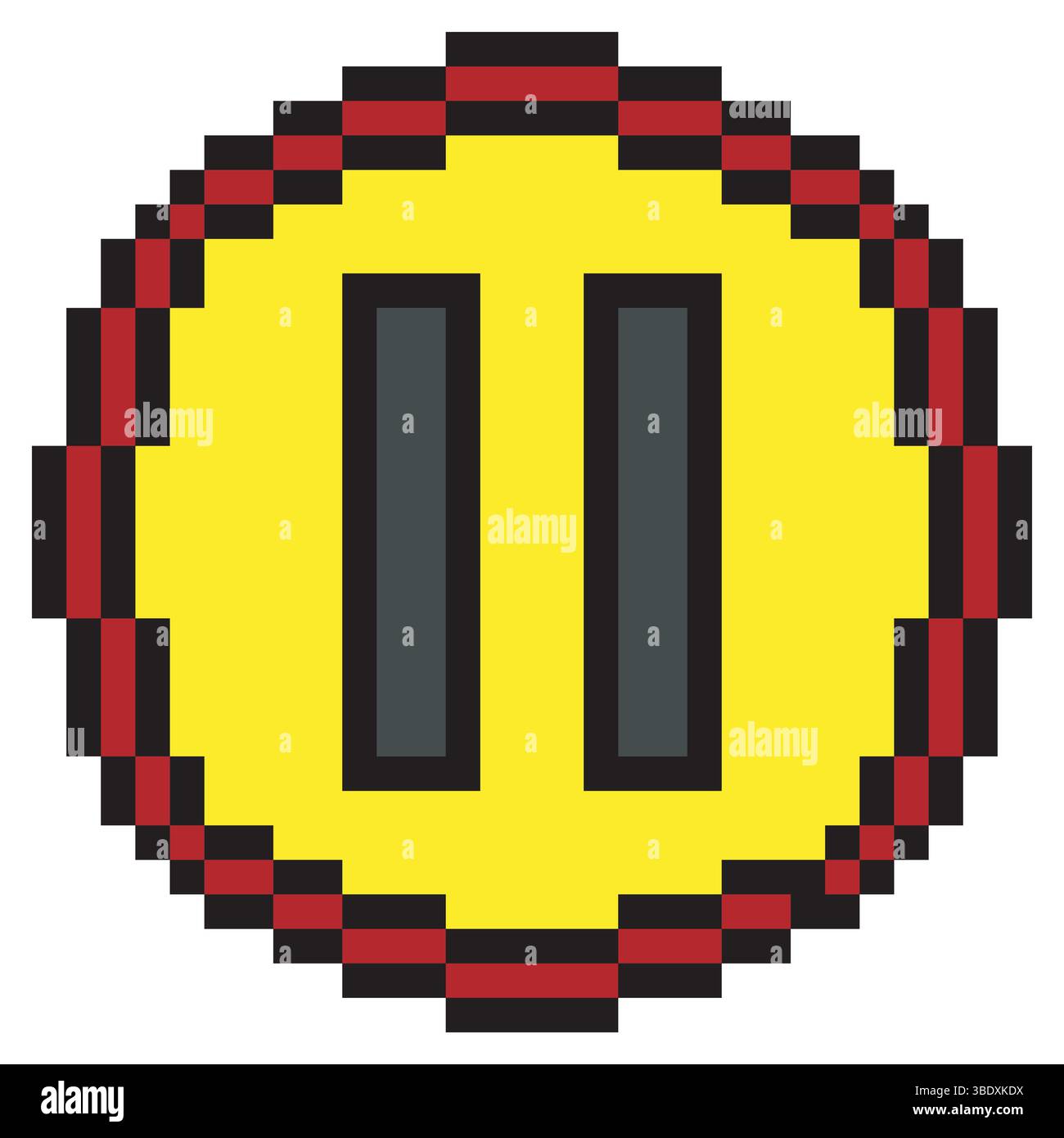 Pause button icon with pixel art Stock Vector Image & Art - Alamy