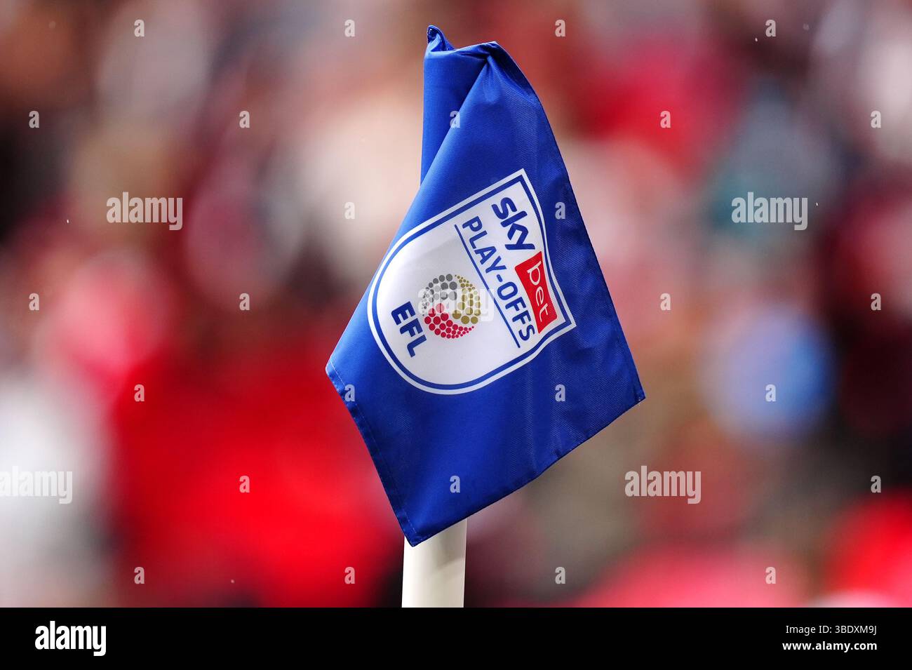 A general view of the corner flag ahead of the Sky Bet League Two play ...