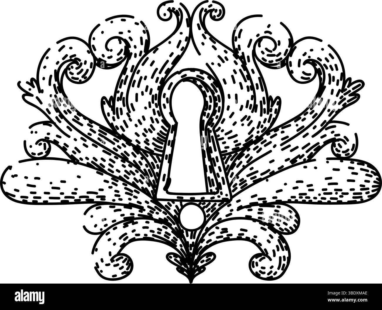 security keyhole sketch hand drawn vector Stock Vector Image & Art - Alamy