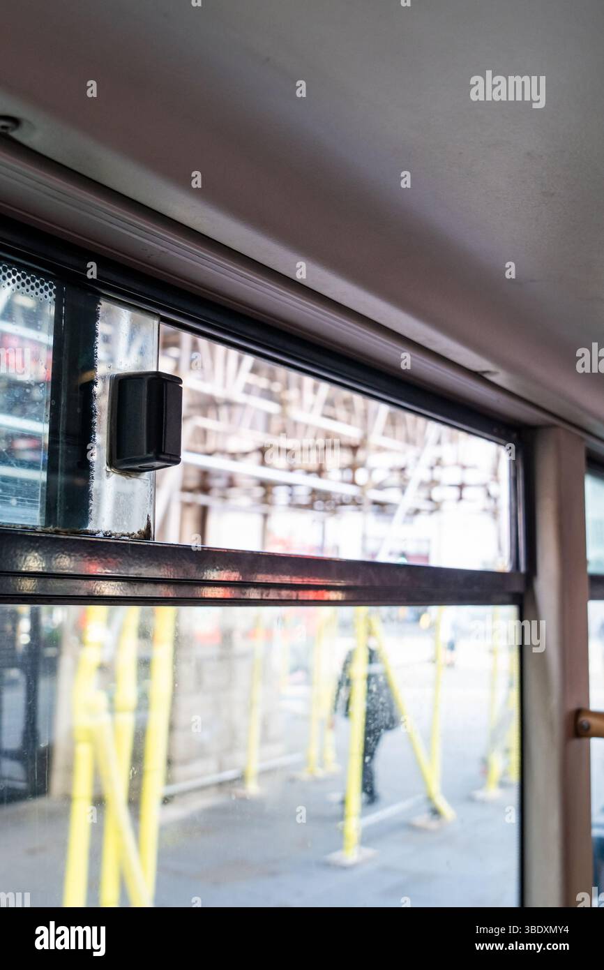 Air Vent on a London Bus, Focusing on the Object Inside the Bus with ...
