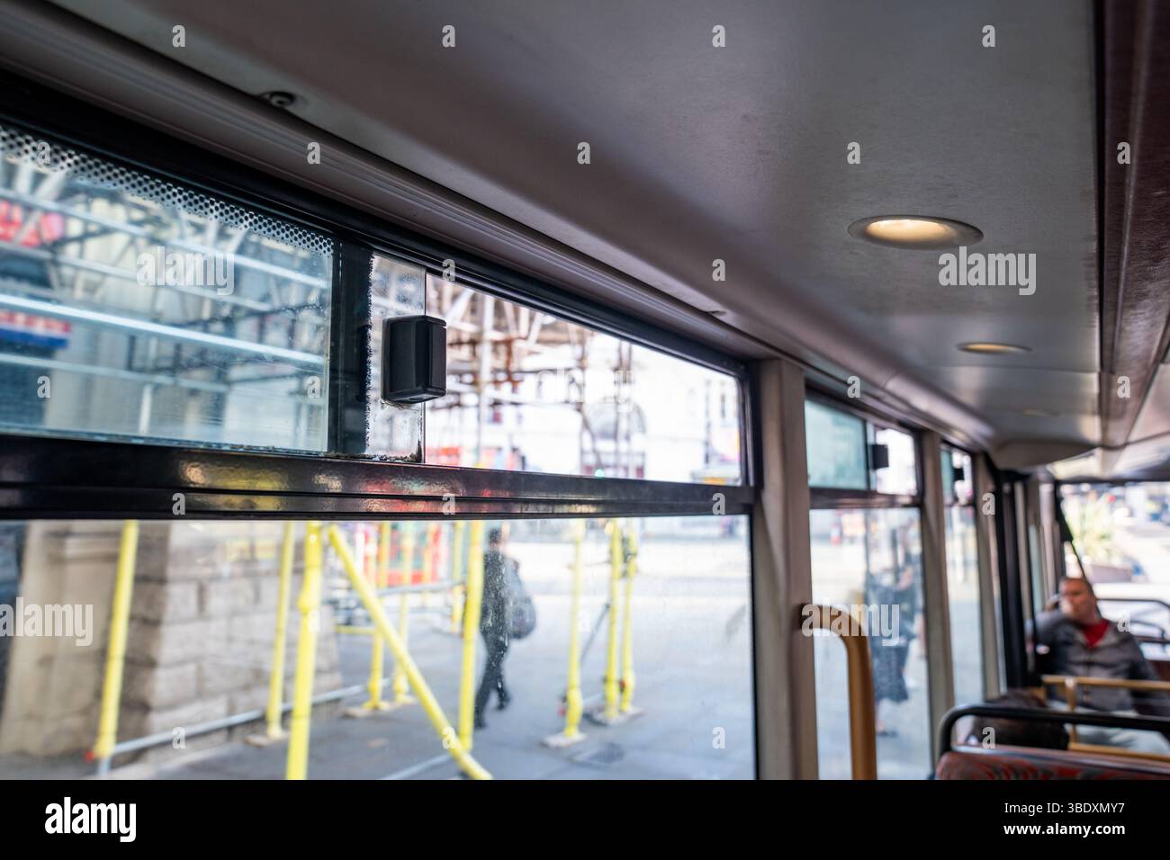 Air Vent on a London Bus, Focusing on the Object Inside the Bus with ...
