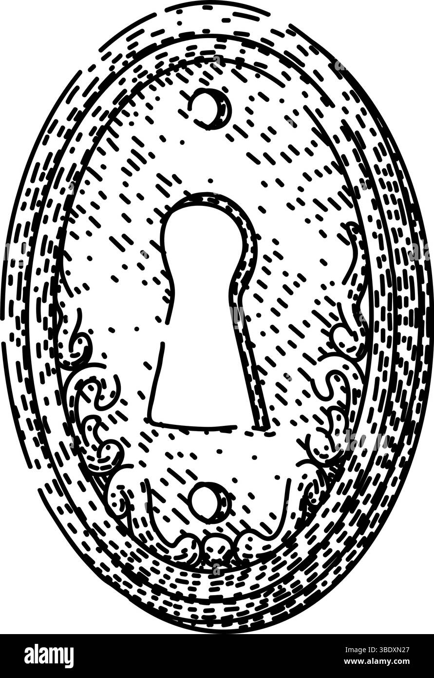 mechanism keyhole sketch hand drawn vector Stock Vector Image & Art - Alamy