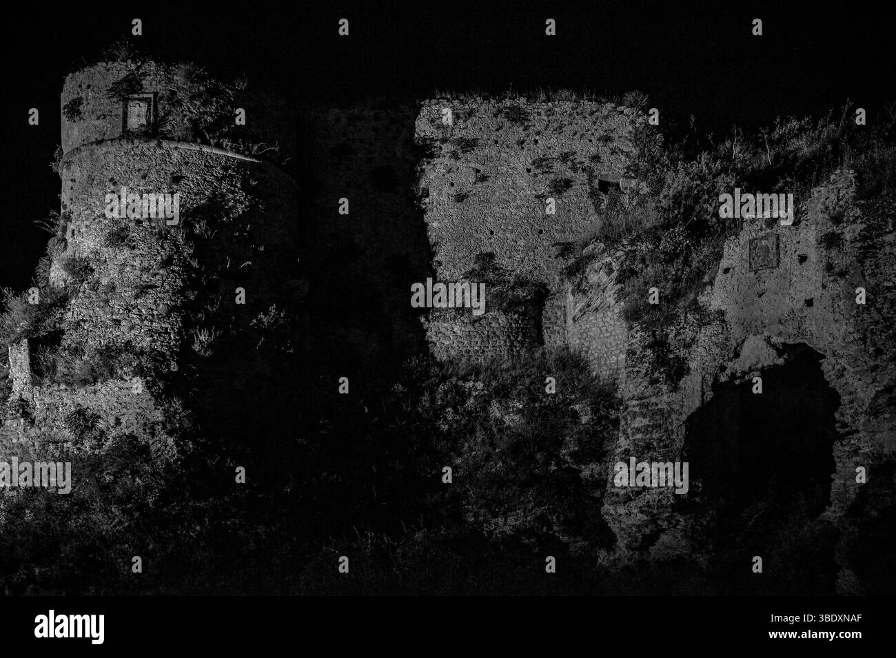 Wrecked medieval castle Black and White Stock Photos & Images - Alamy