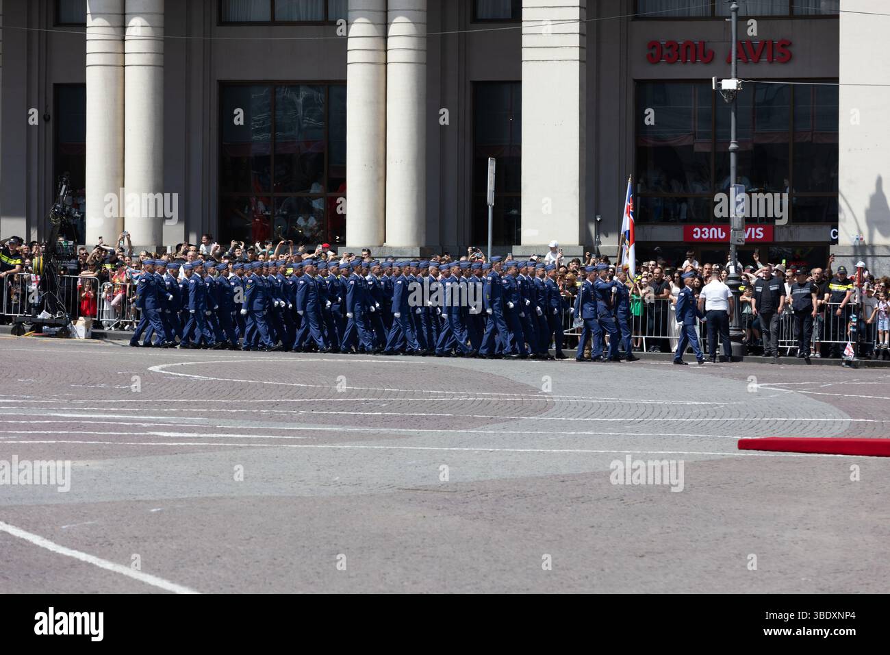 Tbilisi, Georgia. 26th May, 2025. A formation of Georgian Air Force ...