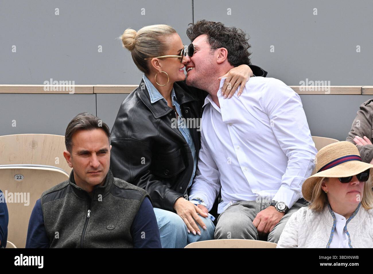 Laetitia Hallyday and Frederic Suant attend the 2025 French Open at ...