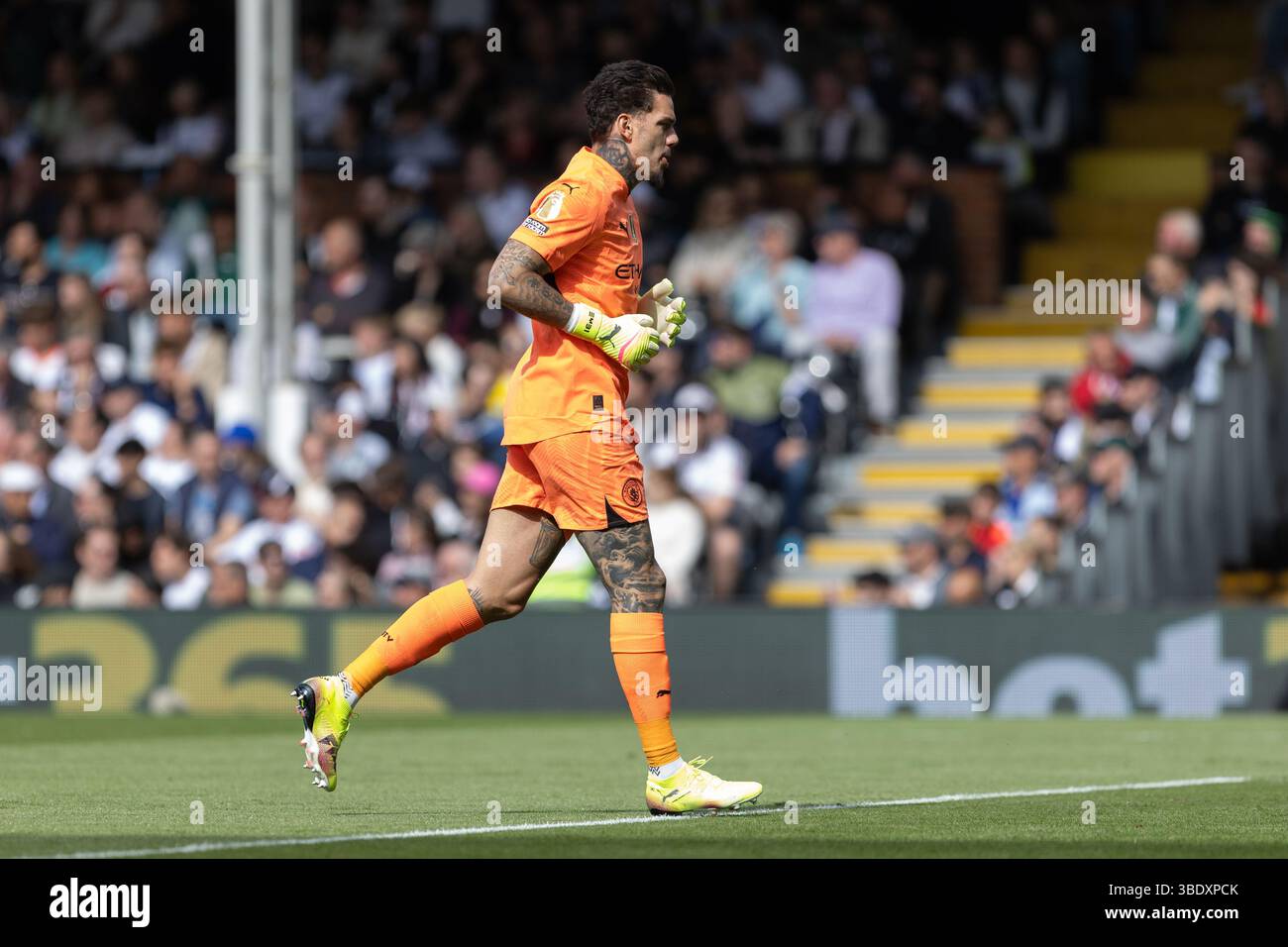 London, UK. 25th May, 2025. London, May 25th 2025: Goalkeeper Ederson of Manchester City during ...