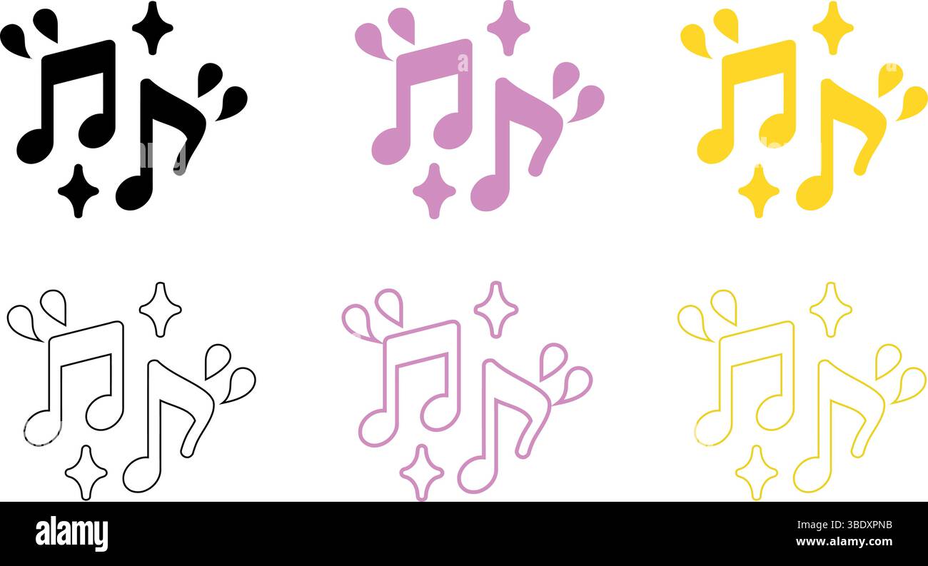 Set various colorful musical Stock Vector Images - Alamy