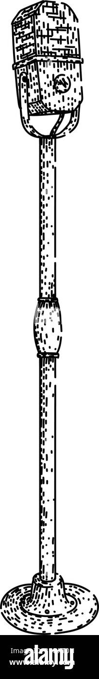 condenser microphone sketch hand drawn vector Stock Vector Image & Art ...