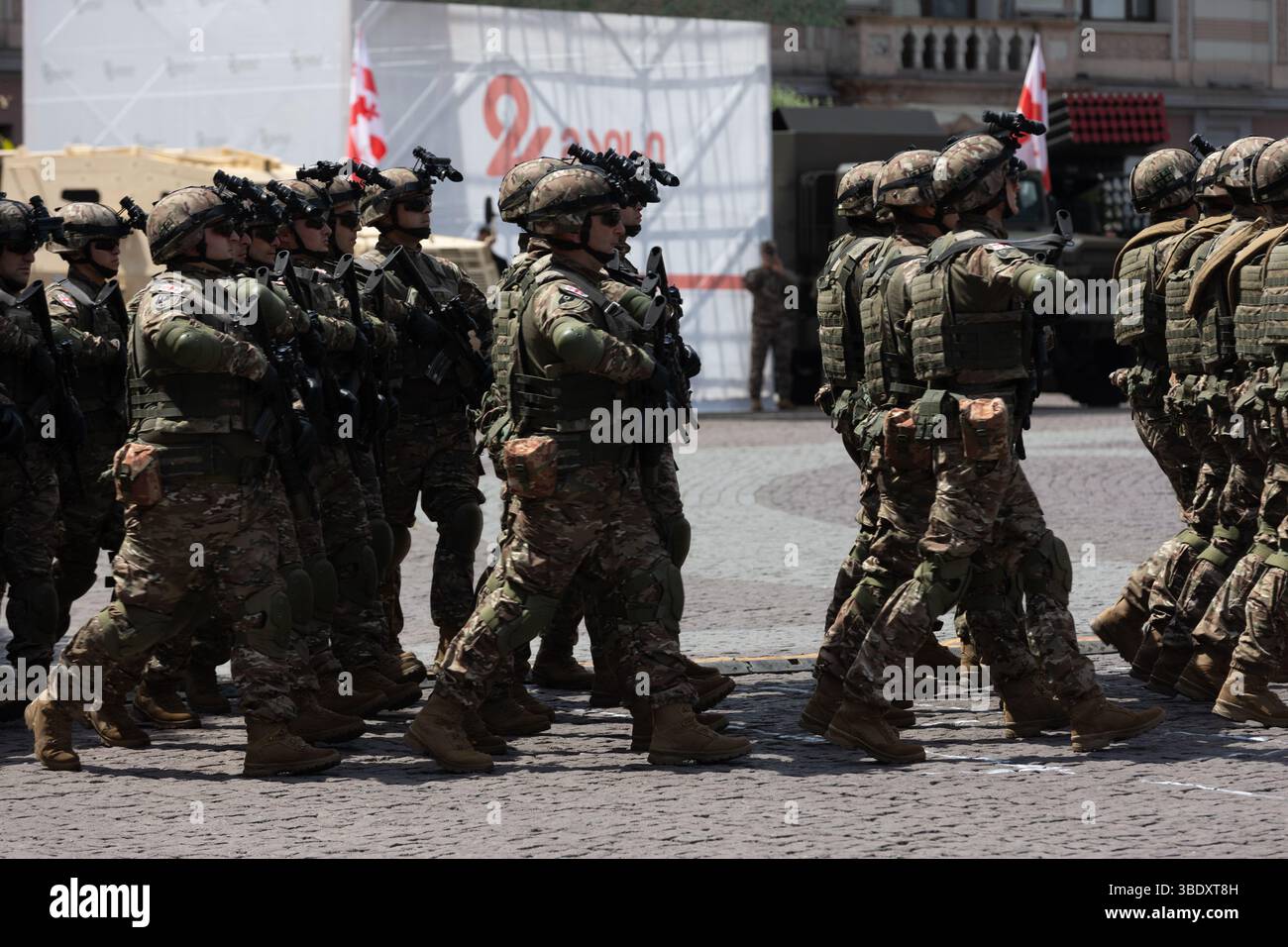 Tbilisi, Georgia. 26th May, 2025. Georgian special forces march in ...