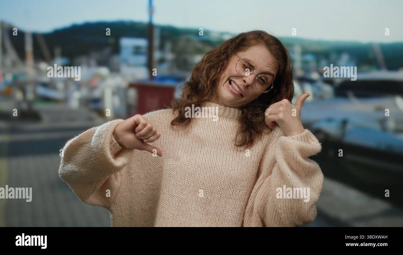 Woman seaside port making mixed hi-res stock photography and images - Alamy