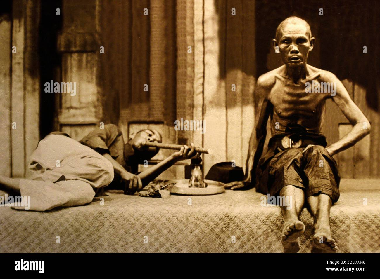 Photograps of opium smokers,National Museum of Singapore,Colonial ...