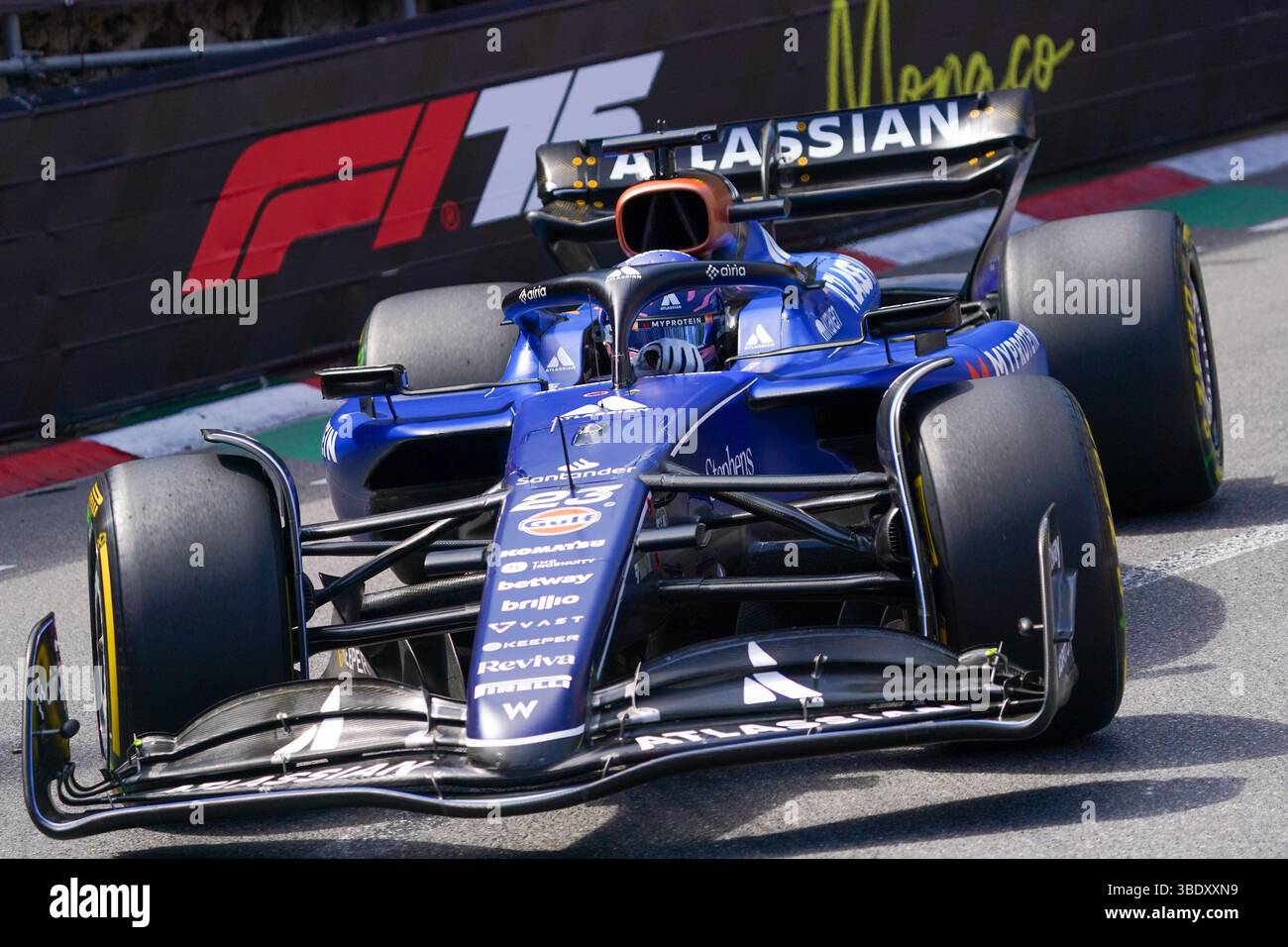 Alexander Albon of Thailand driving the (23) Atlassian Williams Racing ...