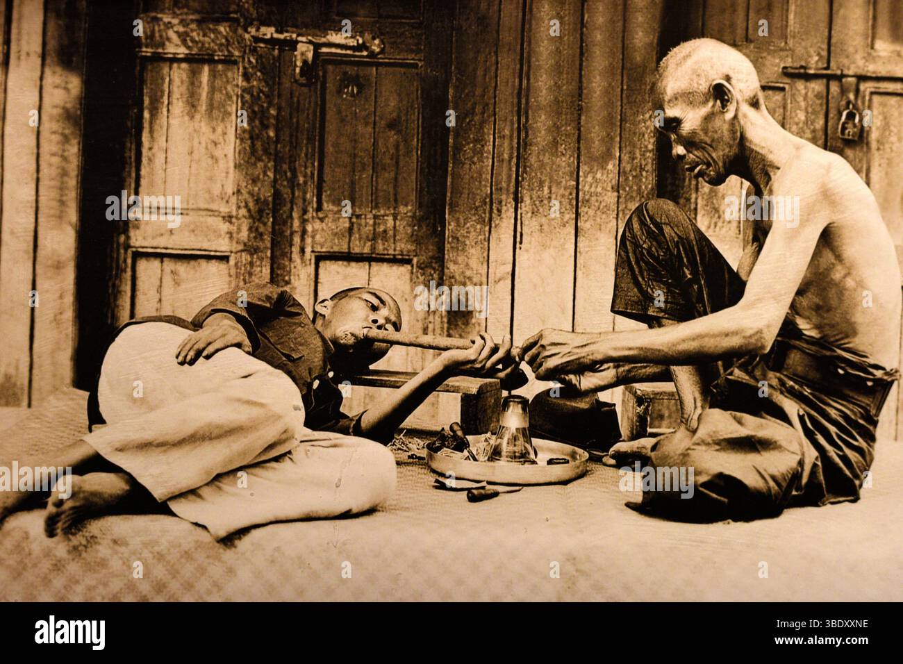 Photograps of opium smokers,National Museum of Singapore,Colonial ...