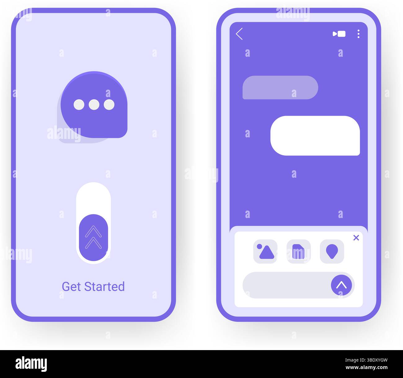Modern and minimalistic user interface design for a chat application ...