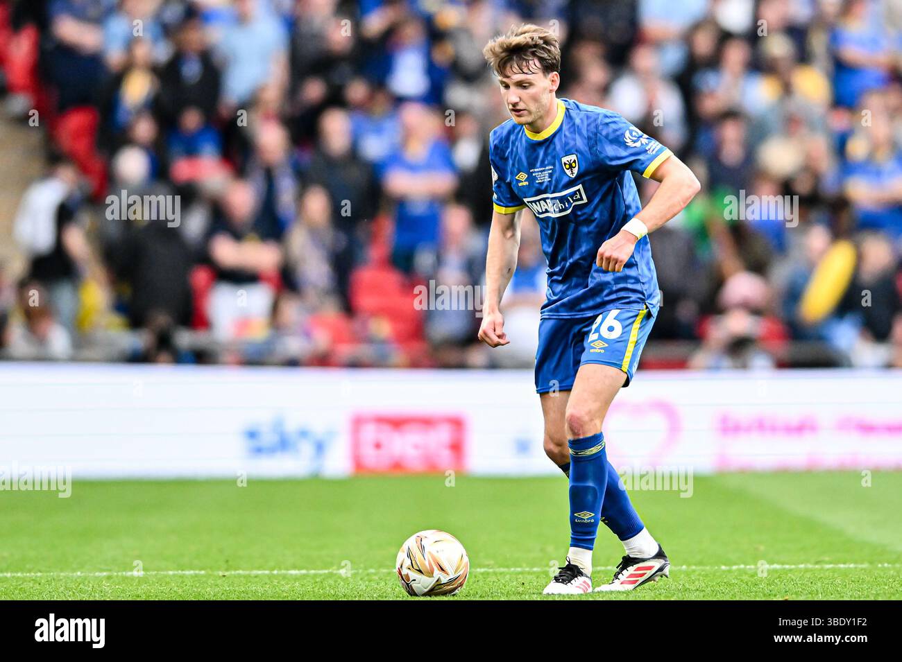 London on Monday 26th May 2025. Riley Harbottle (26 AFC Wimbledon ...