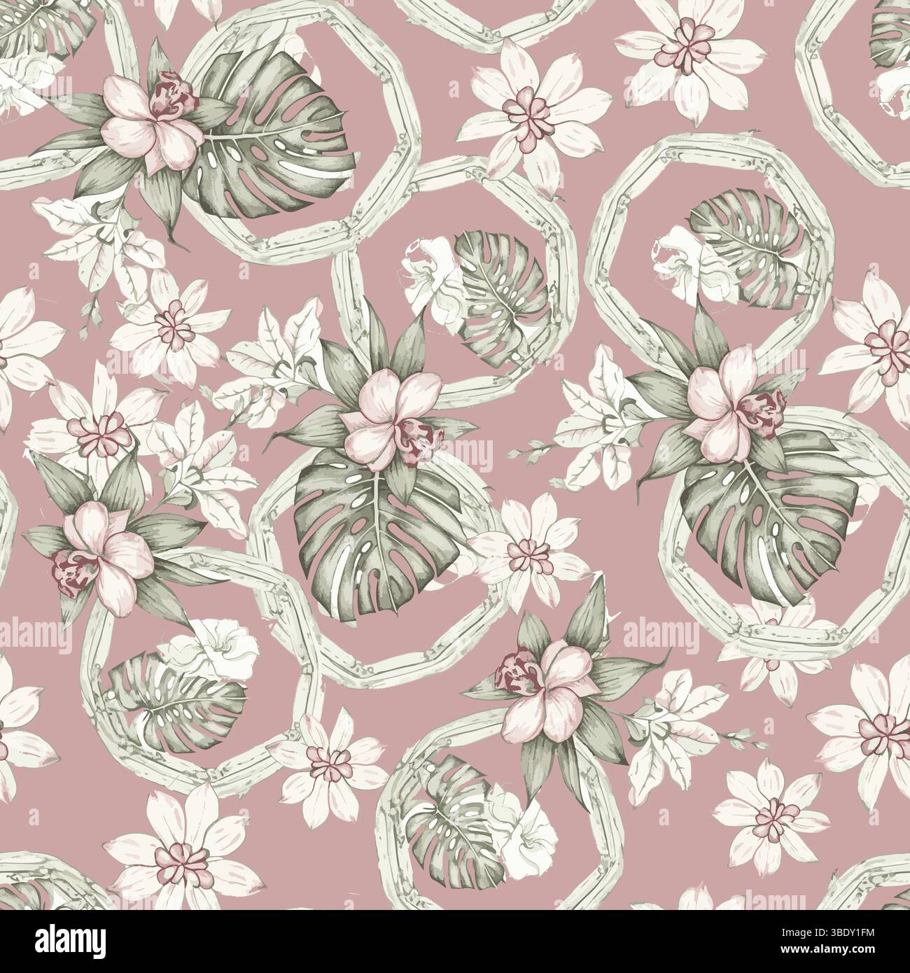Flower design all over abstract and charming for textile factory ...