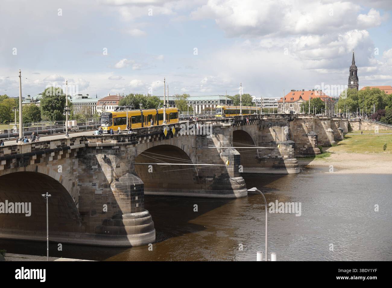 Altstadt, Augustusbrücke, Deutschland, Dresden, Landeshauptstadt des ...