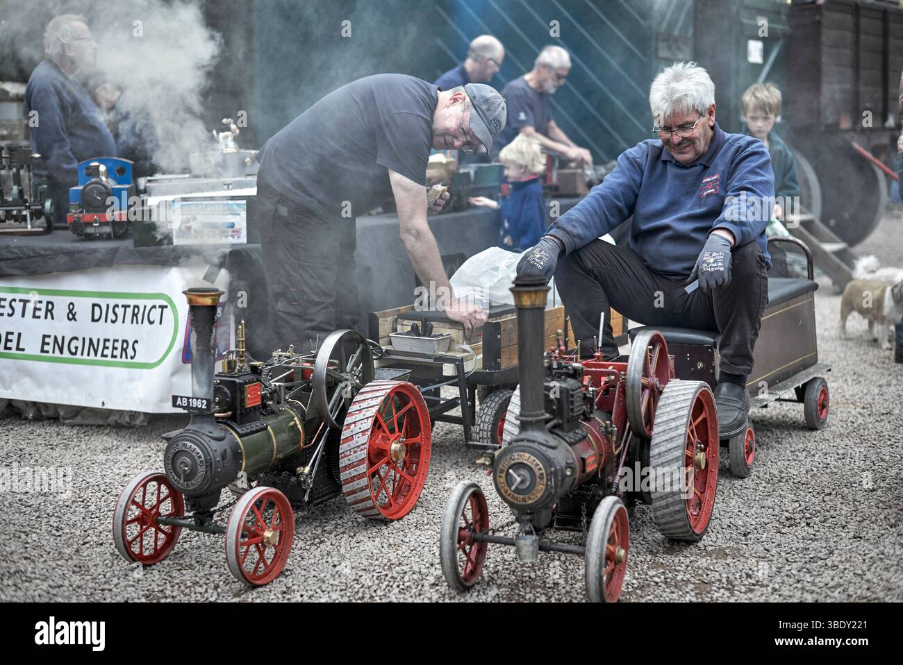 Steam Traction Engine, miniature scale sized model, Eastnor Castle ...