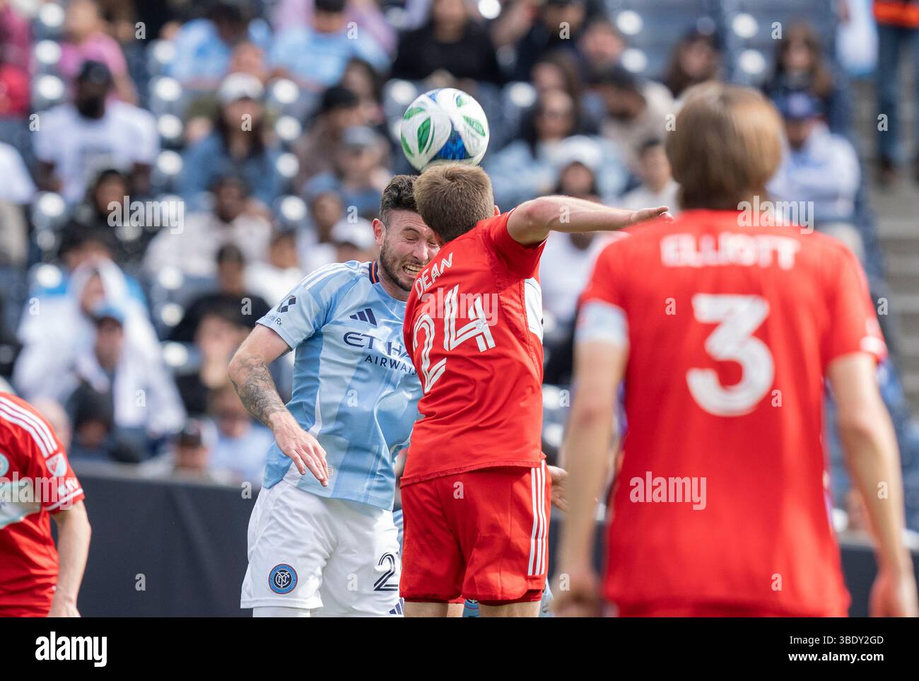 New York, United States. 25th May, 2025. Aiden O'Neill (21) of NYCFC ...