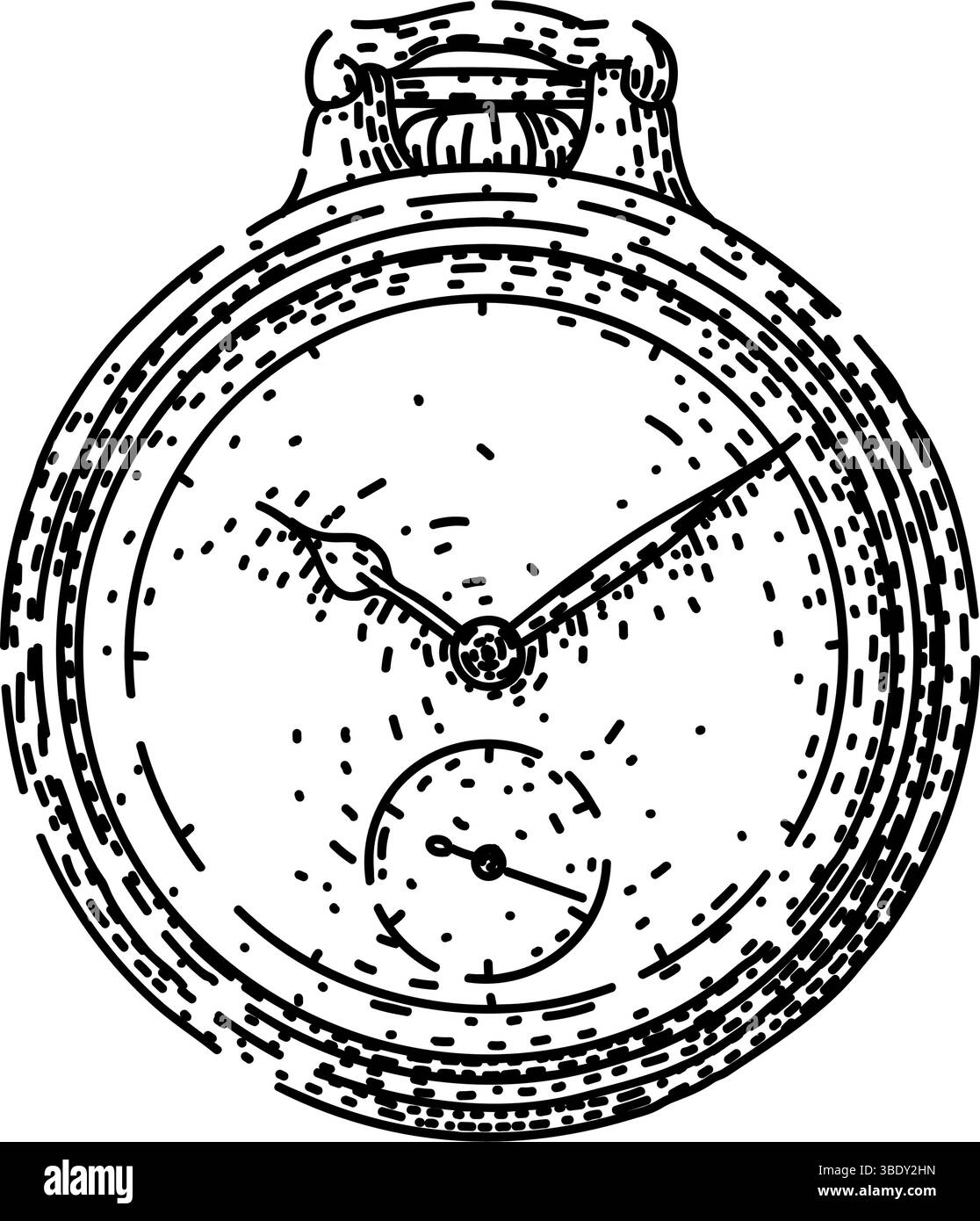 chain pocket watch sketch hand drawn vector Stock Vector Image & Art ...