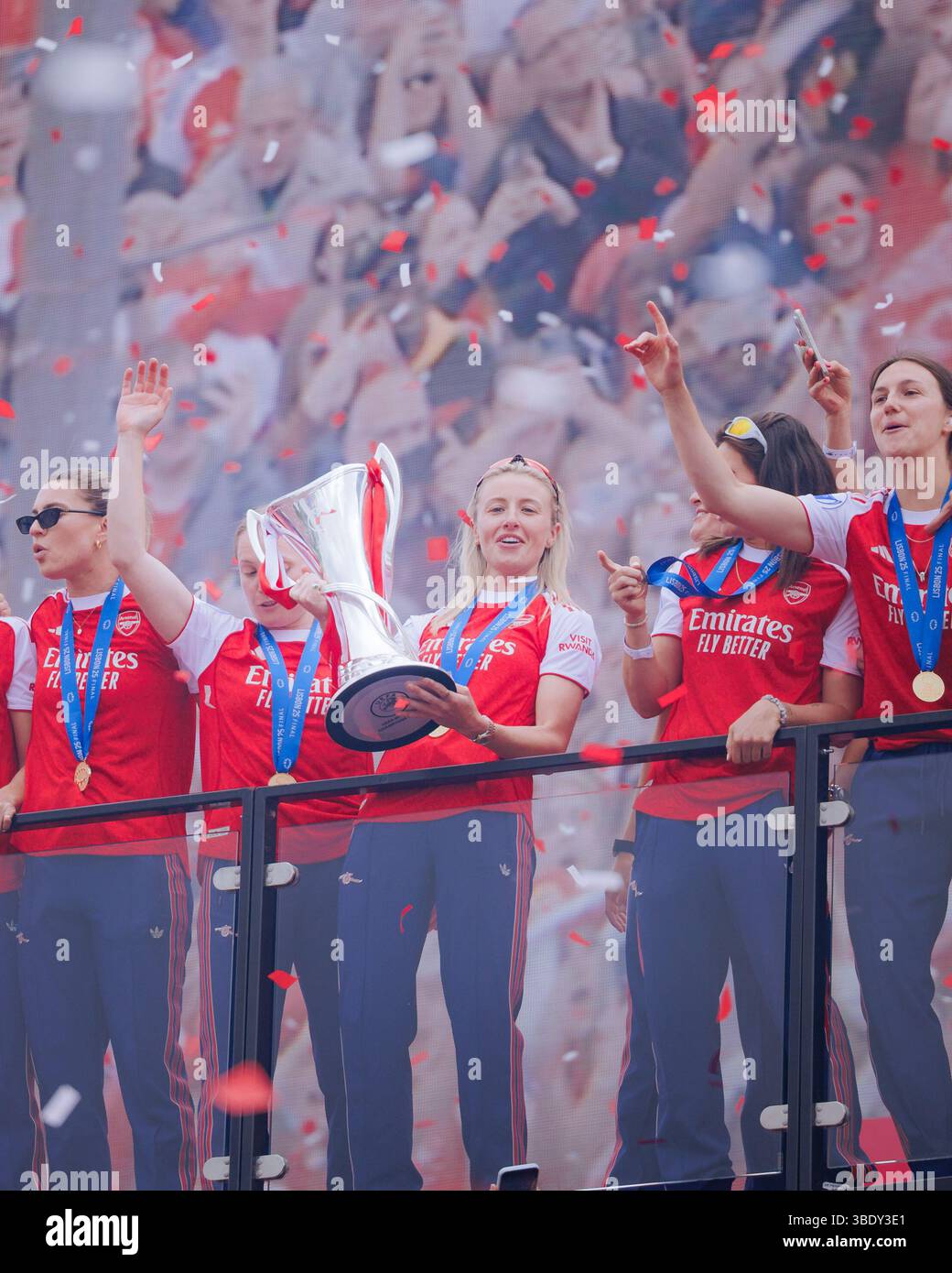 London, UK. 26th May, 2025. Leah Williamson (6 Arsenal) during the UEFA ...