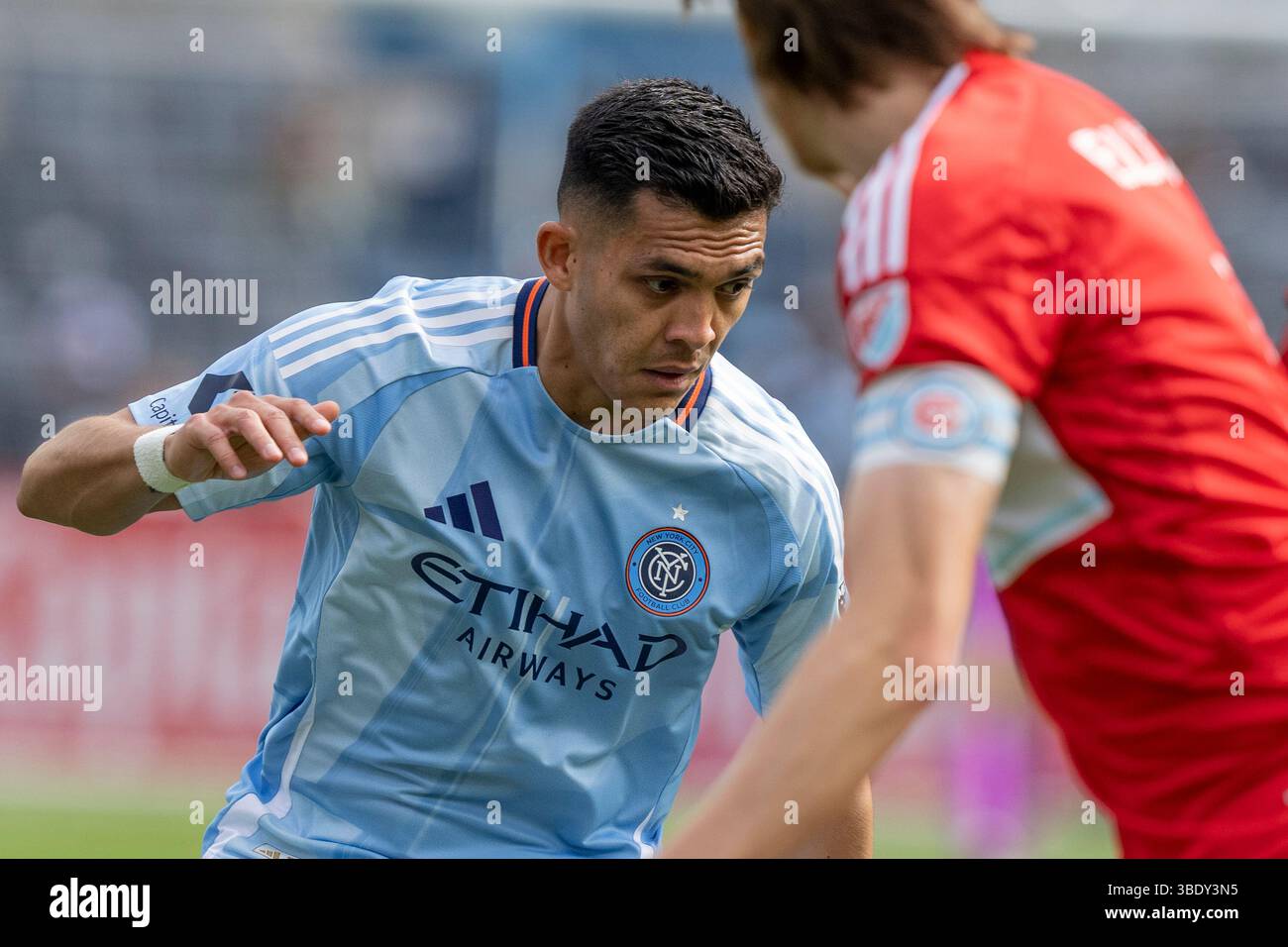 New York, New York, USA. 25th May, 2025. Alonso Martinez (16) of NYCFC ...