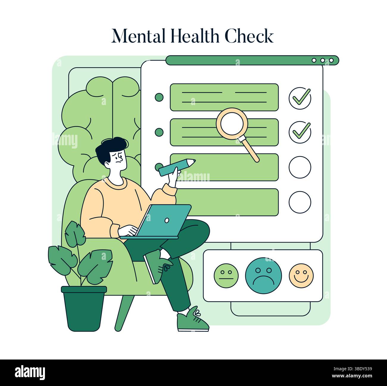 At home health assessment Stock Vector Images - Alamy