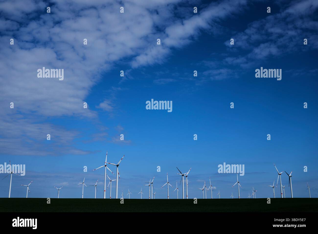 Wind turbines operate on a wind farm near Aschersleben, Germany, Monday ...