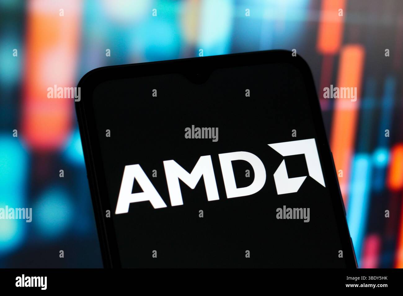 Canada. 26th May, 2025. In this photo illustration, the AMD (Advanced Micro Devices) logo is ...