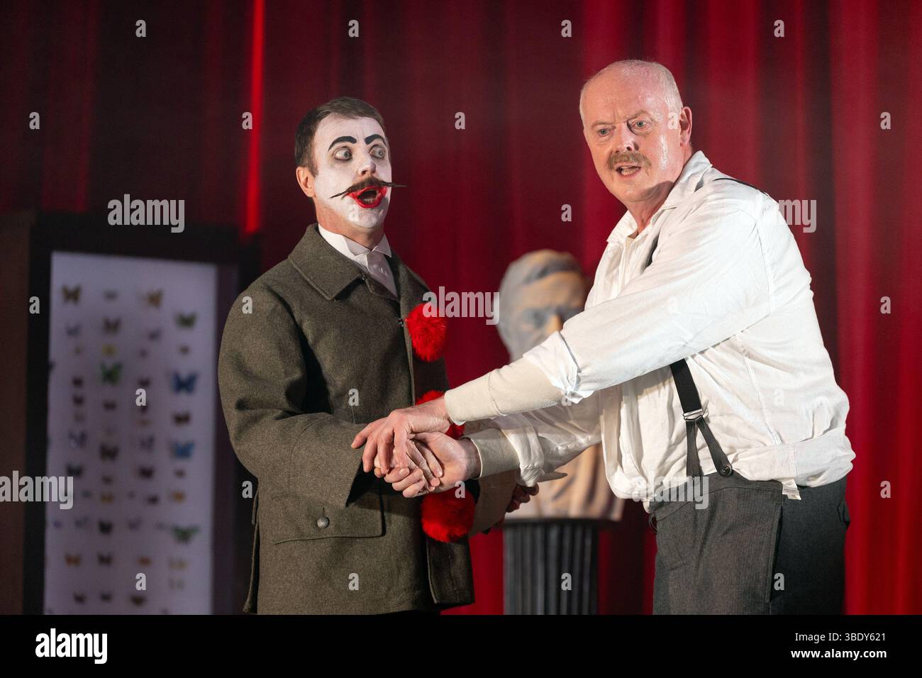 l-r: Adrian Dwyer (The Master’s Disciple / Hitler), Mark Le Brocq ...