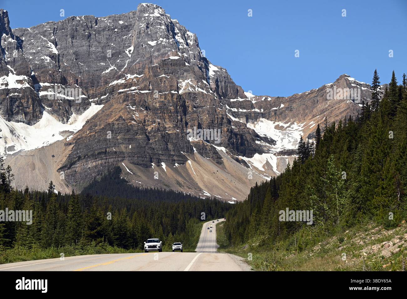 Highway 93 in Alberta, Canada, crosses the Banff National Park through ...