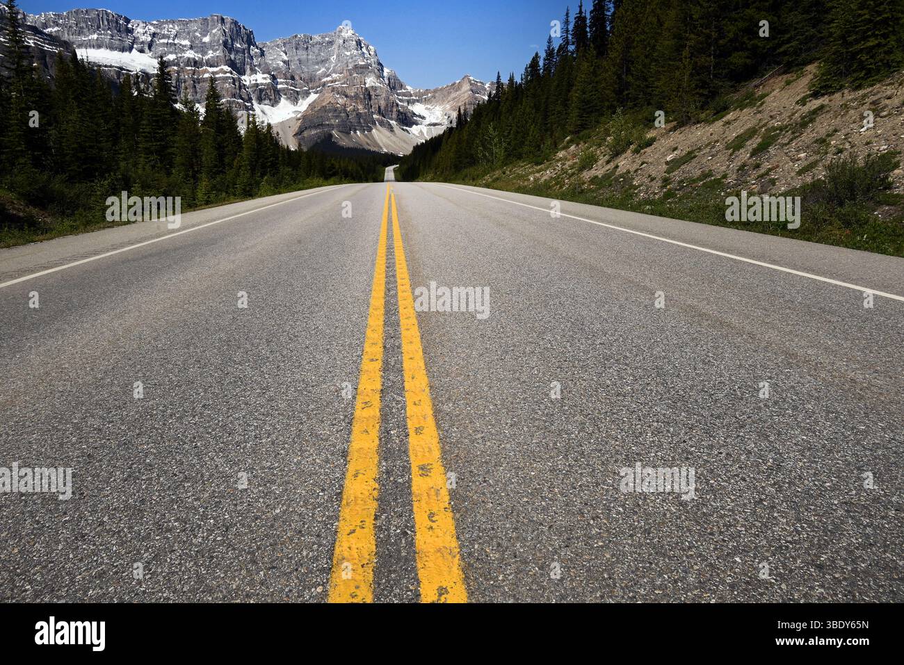 Highway 93 in Alberta, Canada, crosses the Banff National Park through ...