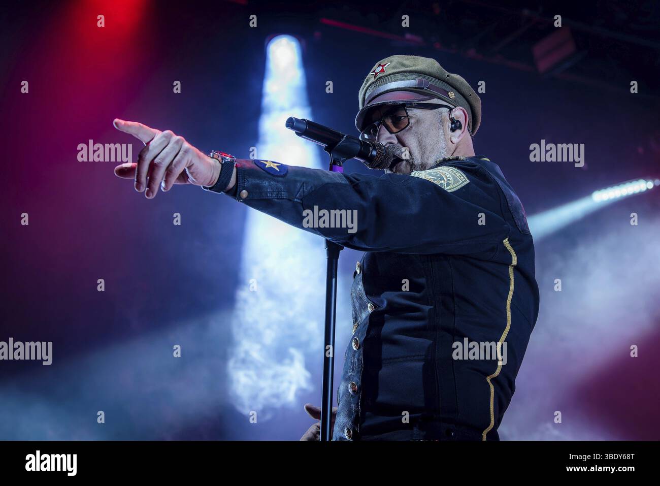 Alexander Wesselsky, singer of Eisbrecher live on Kaltfront Tour 2025 ...