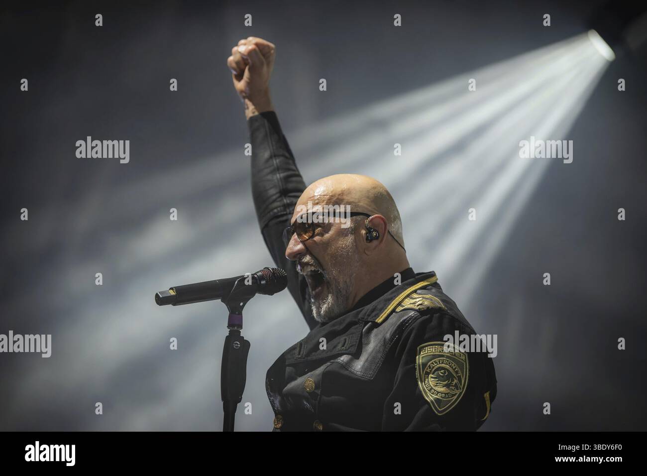 Alexander Wesselsky, singer of Eisbrecher live on Kaltfront Tour 2025 ...